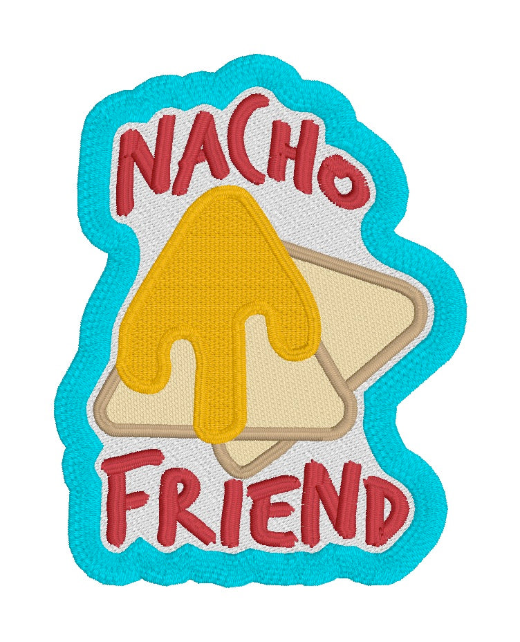 Nacho friend patch machine embroidery design DIGITAL DOWNLOAD – Nosy ...