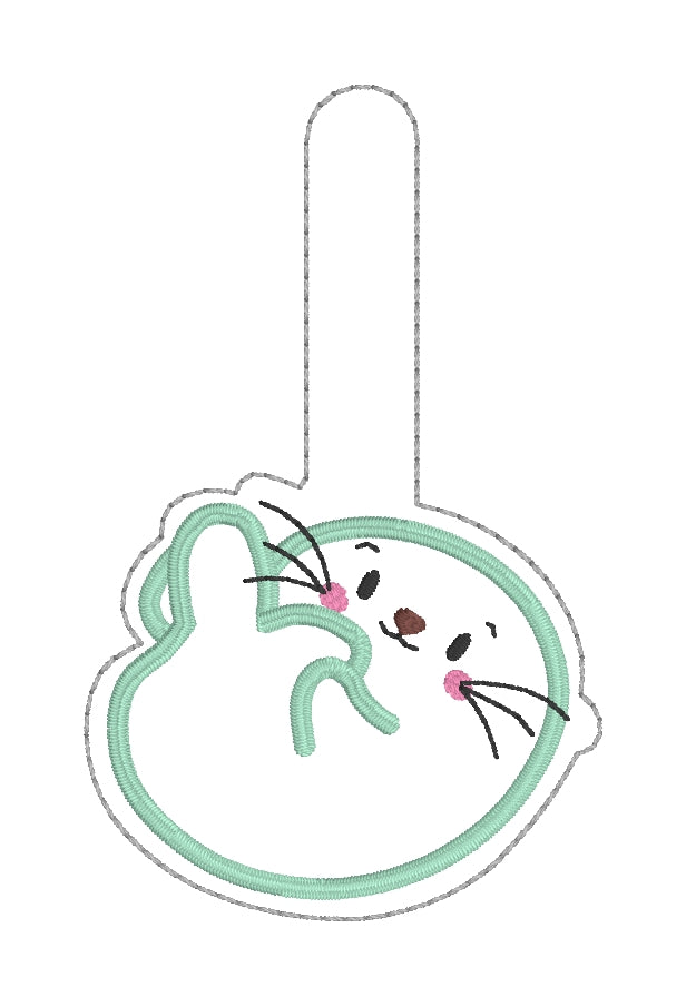 Seal snap tab machine embroidery design (single & multi files included ...