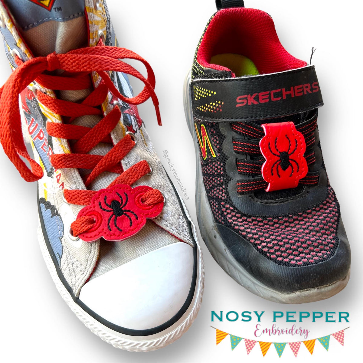 Spider Shoe Charm embroidery design (2 versions included) embroidery d ...