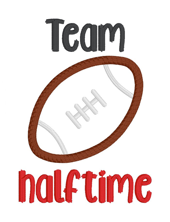 Team Halftime Appliqué machine embroidery design (5 sizes included) DI ...