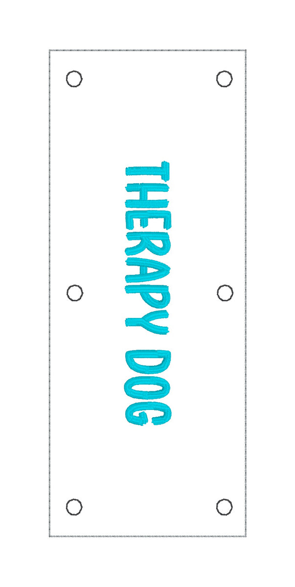 Therapy Dog Collar Wrap machine embroidery design 3 sizes included DIG ...