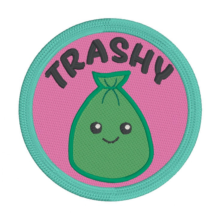 Trashy patch (2 sizes included) machine embroidery design DIGITAL DOWN ...
